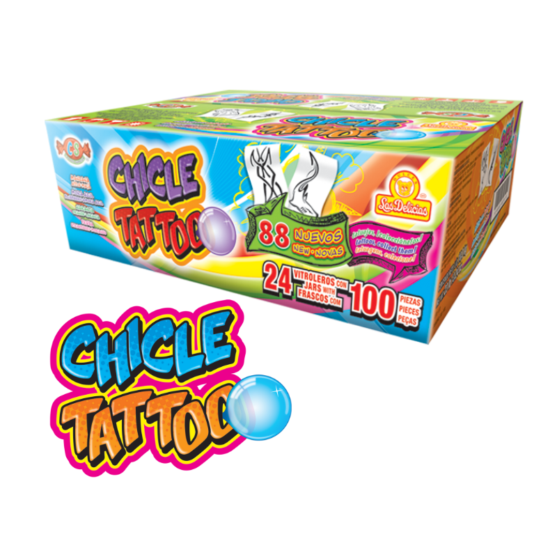 Chicle tattoo vitrolero – Candies Supplier Colombia – Proveedor de ...